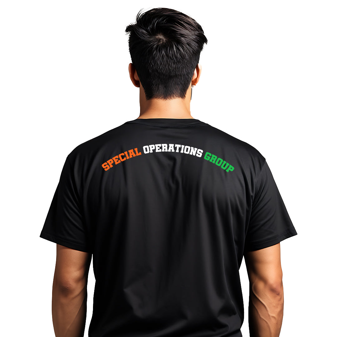 Special Operations Group Tricolor Oversized Black T-shirt
