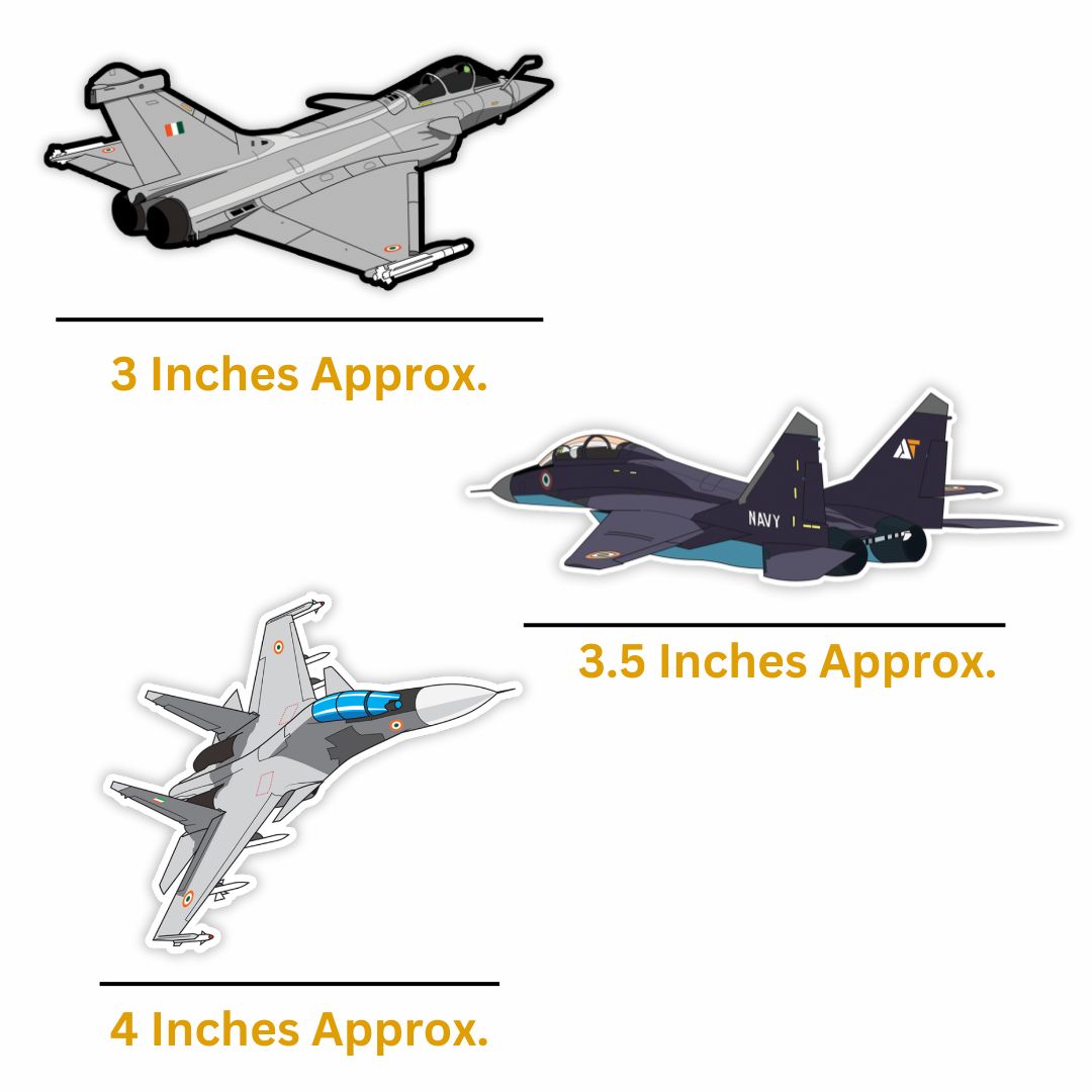Fighter Jets Mini Military Stickers Combo